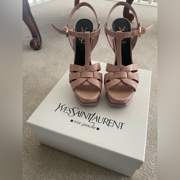 Yves Saint Laurent | Shoes | Ysl Tribute Pale Pink 385 38 2 Vitello ...